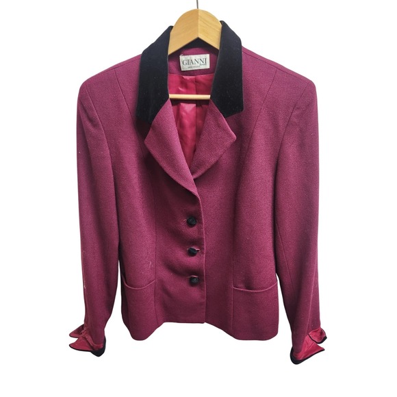 Gianni Bini | Jackets & Coats | Gianni Petite Burgundy Wool Blazer ...